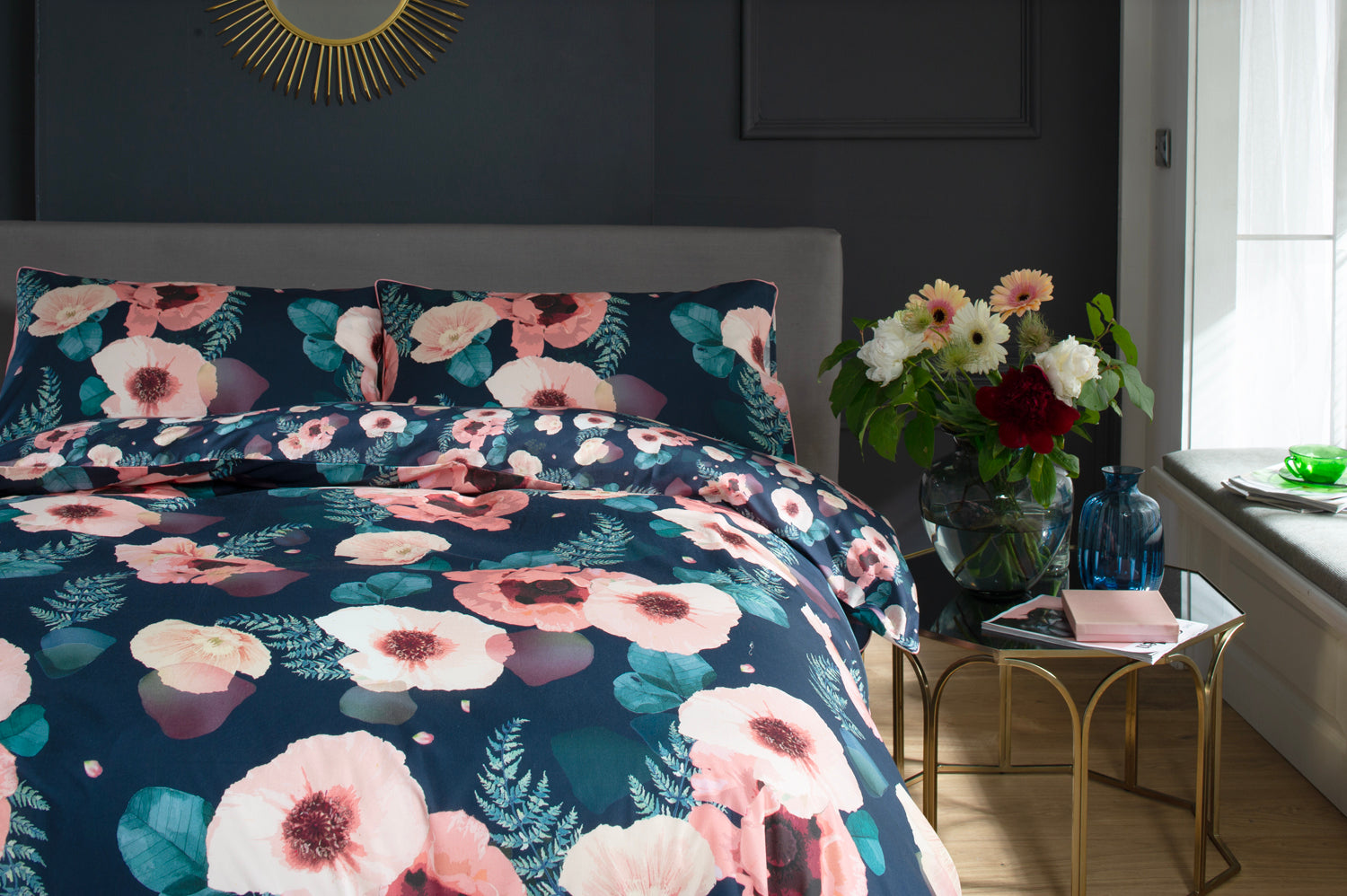 Poppy Printed Bedding Blue | Excellent Value | Terrys