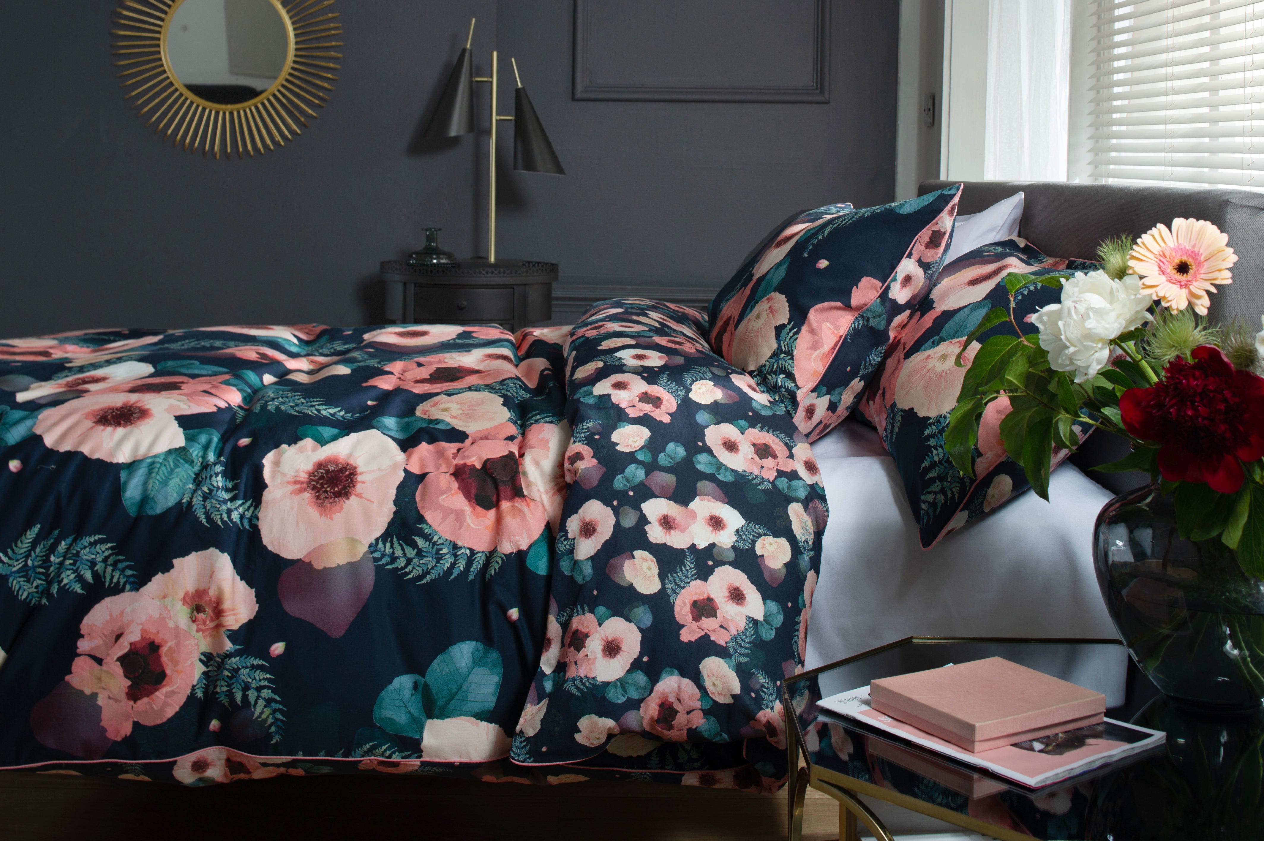 Poppy Printed Bedding Blue | Excellent Value | Terrys