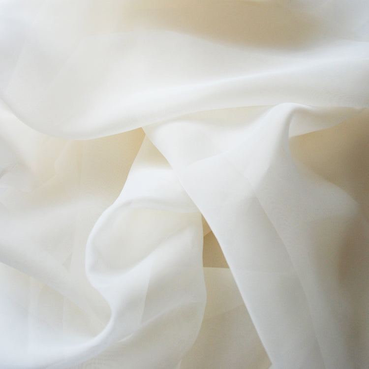 Cream Plain Voile Voile Voile Fabric | Terrys