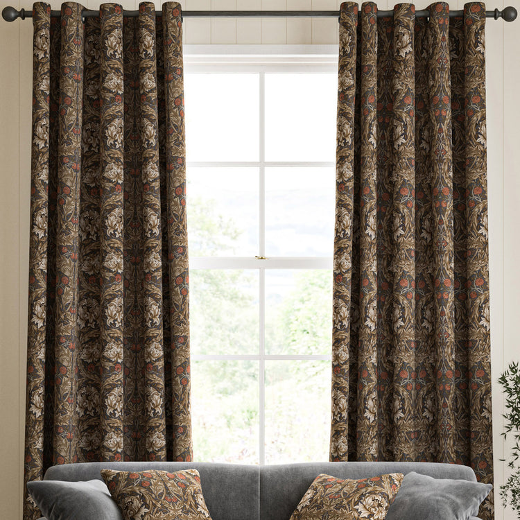 William Morris Walnut African Marigold Made to Measure Curtain | Terrys