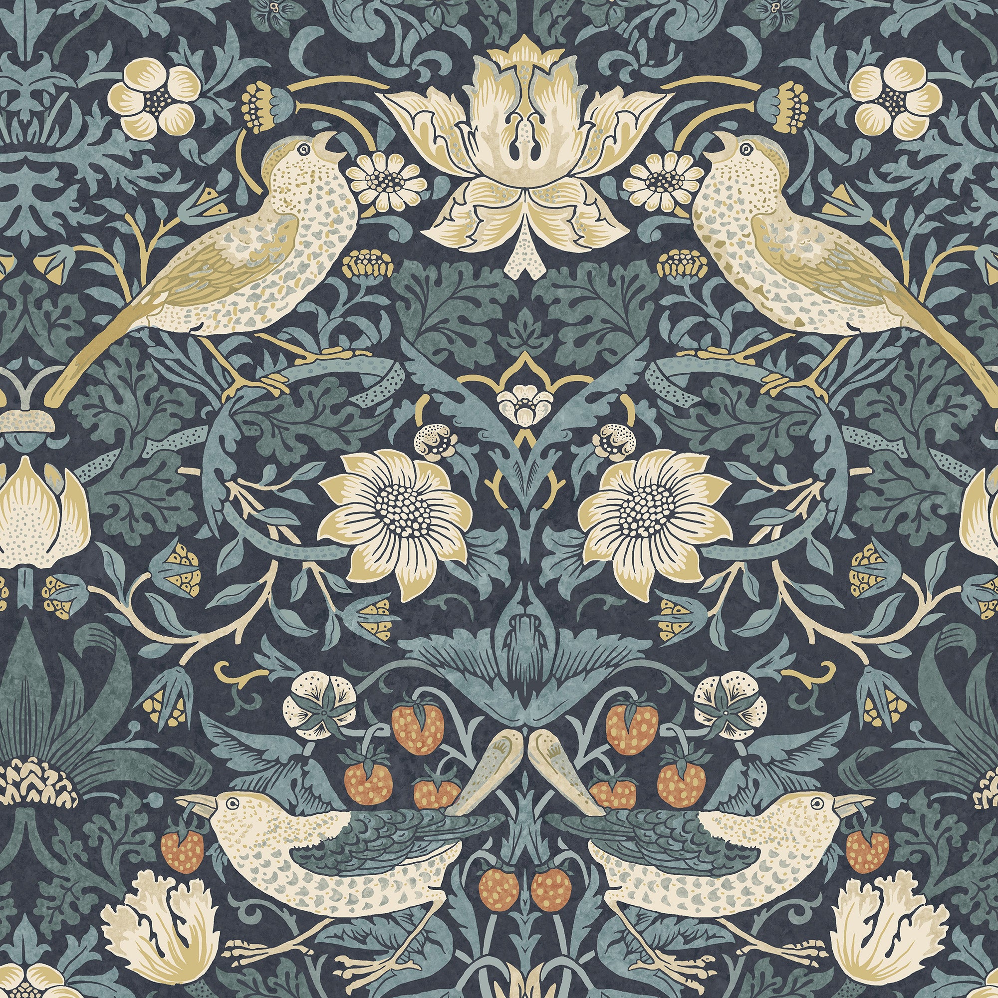 William Morris Strawberry Thief Blackout Made To Measure Roller Blind ...
