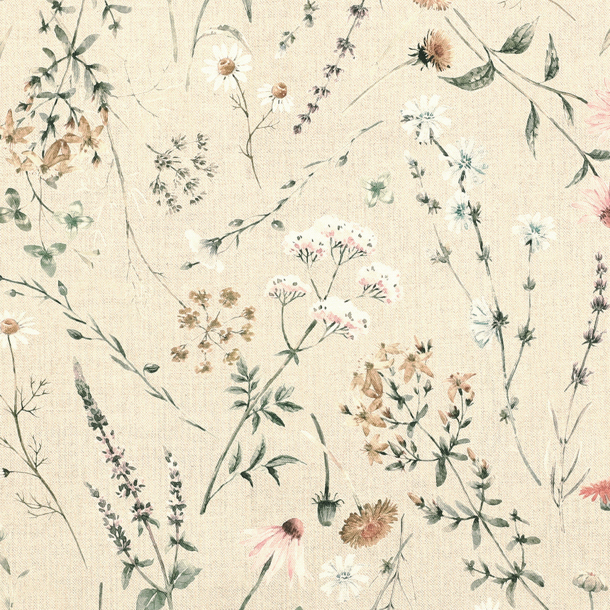Chloe Digital Print Fabric Cream | Terrys
