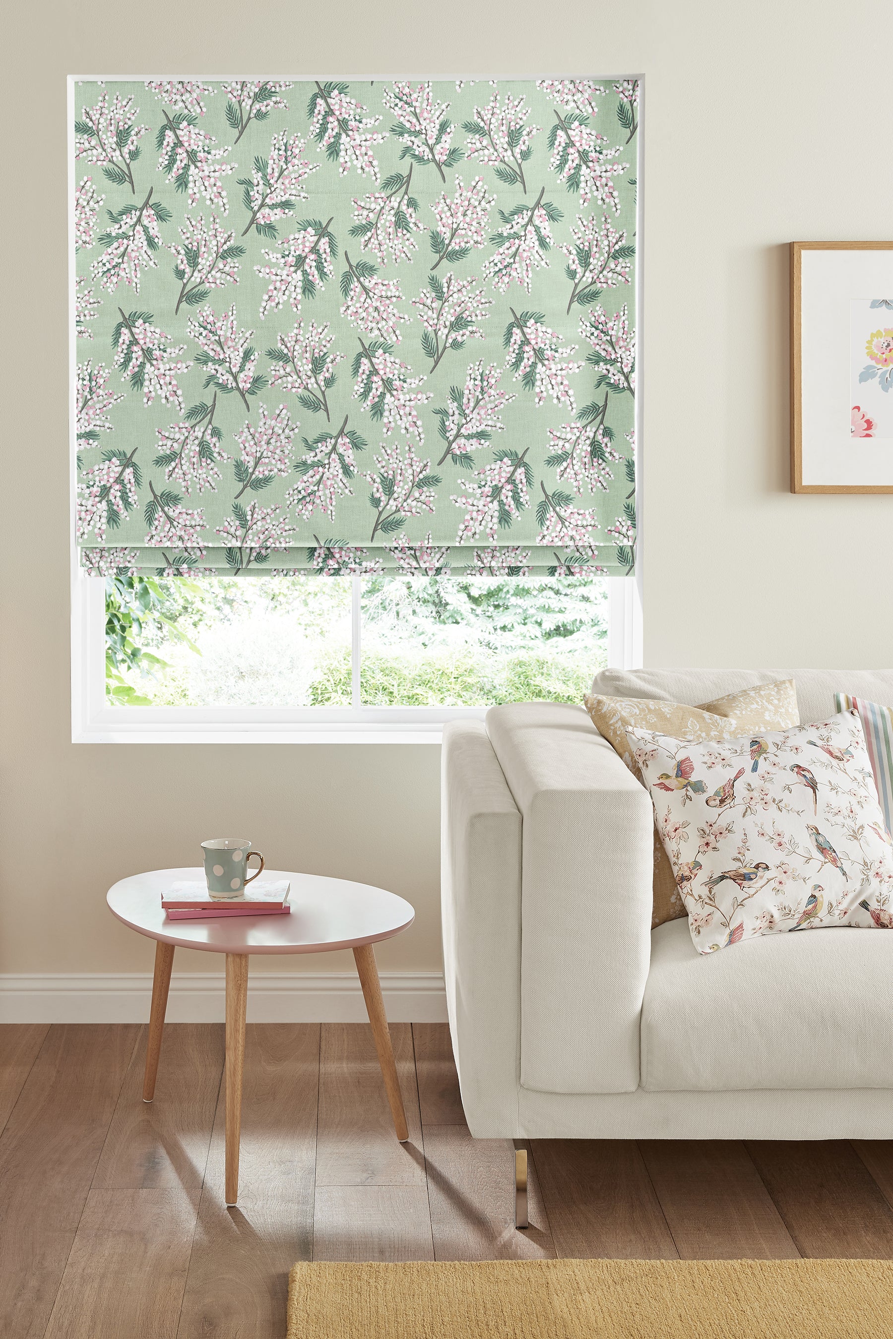 Cath Kidston Mimosa Flower Made To Measure Roman Blind in Multi | Low ...