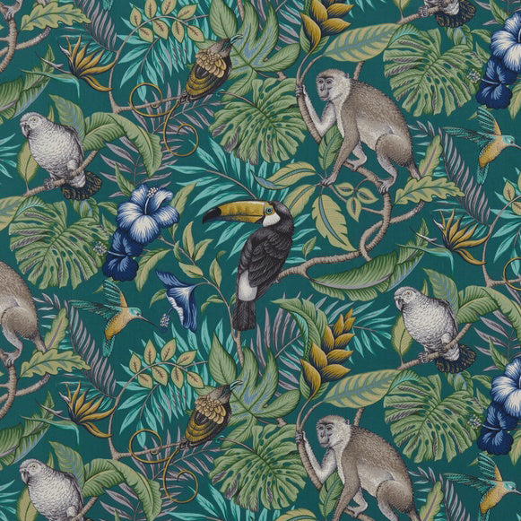 Lagoon Rain Forest Fabric by iLiv | Terrys